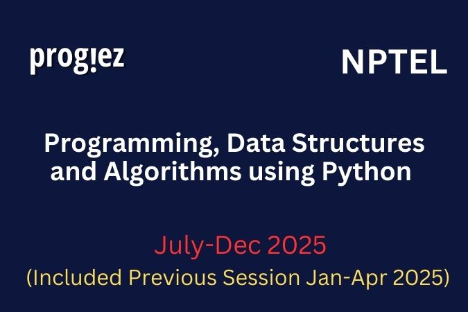 Programming Data Structures And Algorithms Using Python Nptel All