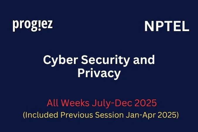 Cyber Security And Privacy Nptel Answers All Weeks